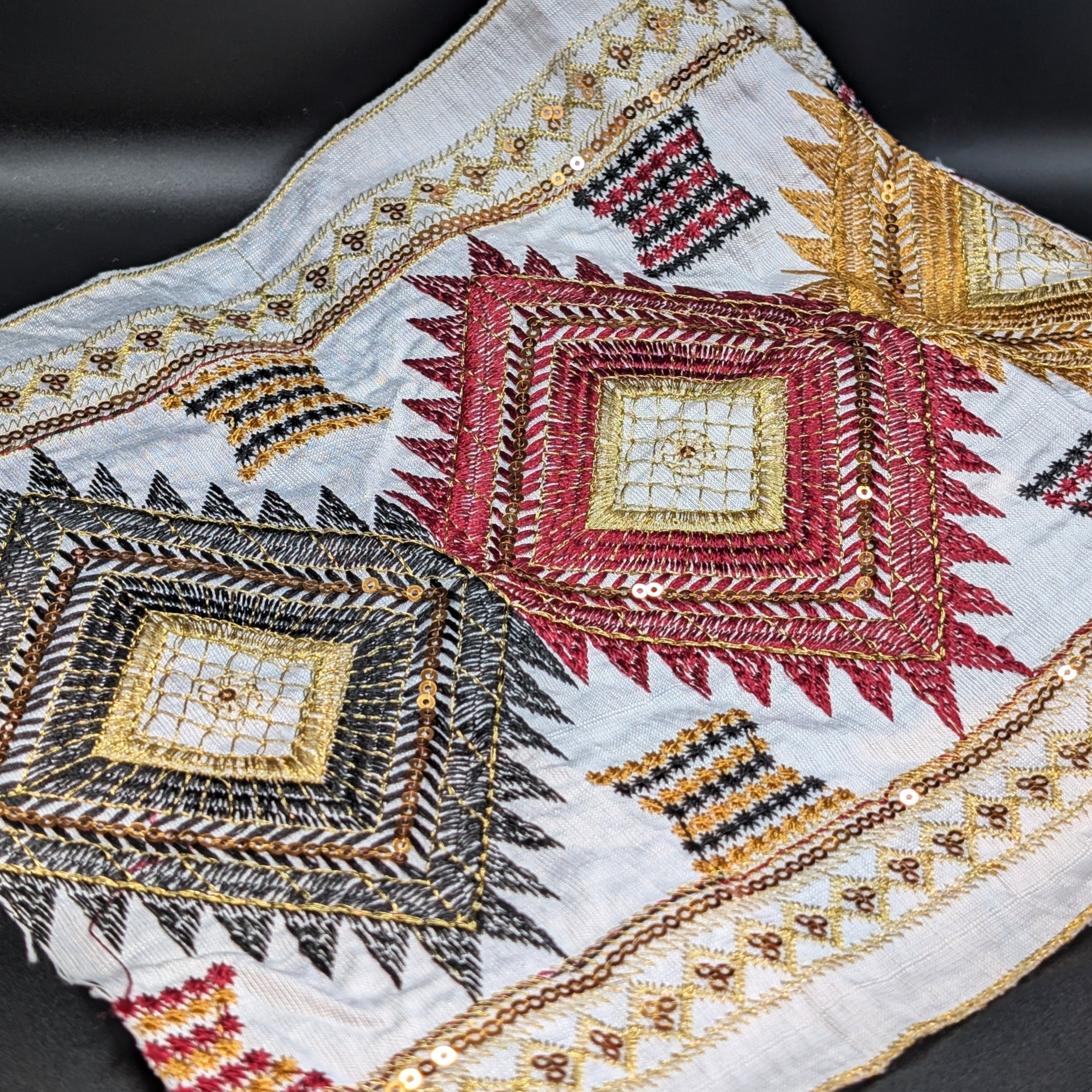 Wide Middle Eastern Sequinned & Embroidered Lace Trim – Aunty Collective